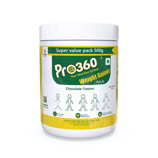 Buy Pro360 Weight Gainer Adult Nutritional Powder - Chocolate Flavour ...