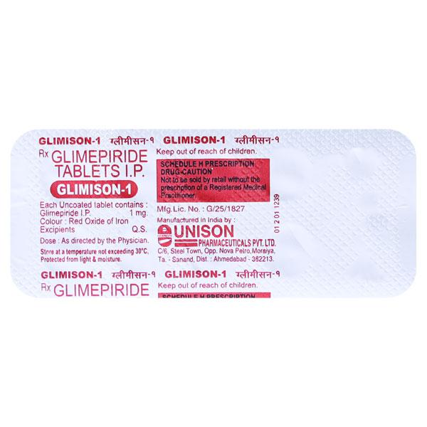 Glimison 1mg Tablet 10'S : Price, Uses, Side Effects | Netmeds