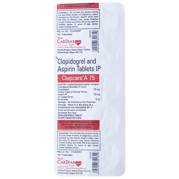 CLOPCARE A 75 Tablet 10's