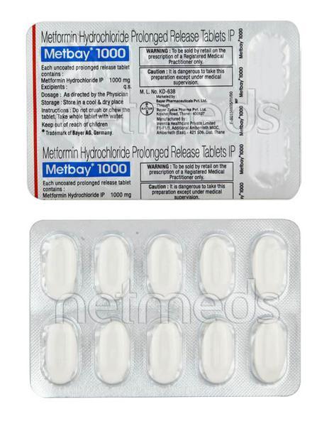 Metbay 1000 tablets 10's : Price, Uses, Side Effects | Netmeds