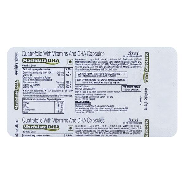 Buy MACFOLATE DHA Capsule 10's Online at Upto 25% OFF | Netmeds