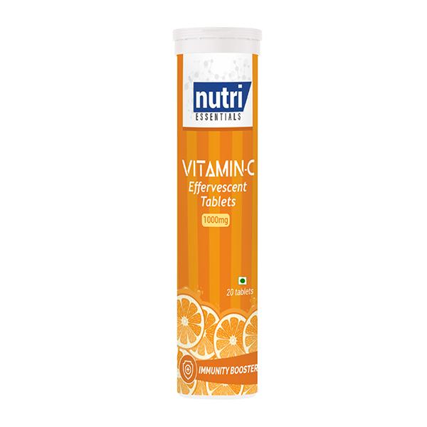 Nutri Essentials Vitamin-C 1000 mg Effervescent Tablet 20's Online at ...