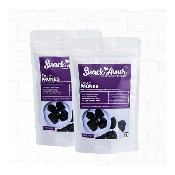 Snack Amor Dried Prunes (Pack of 2 x 200 gm)