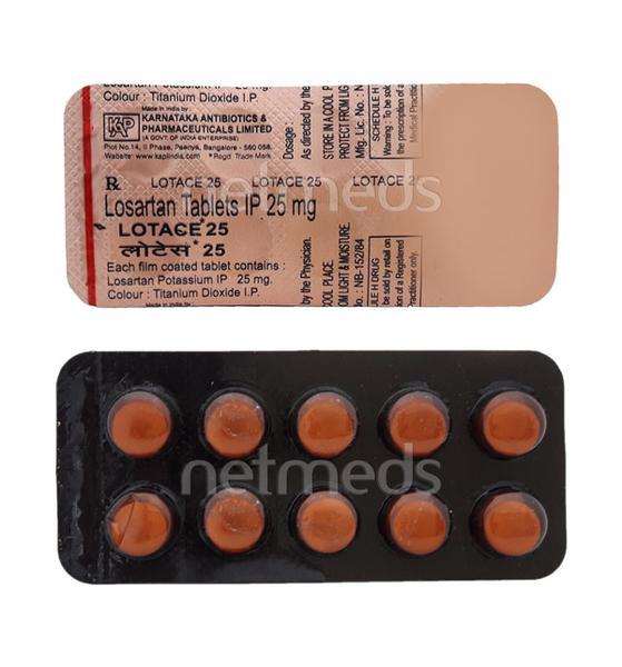 Lotace 25mg Tablet 10'S