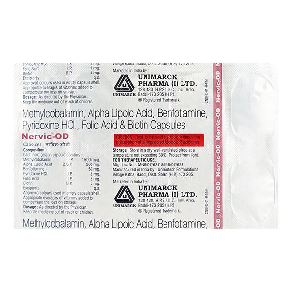 NERVIC OD Capsule 10's Price, Uses, Side effects, Substitutes | Netmeds