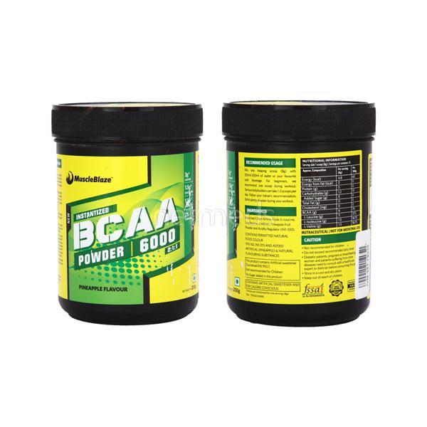 MuscleBlaze BCAA 6000 Powder - Pineapple 200 gm