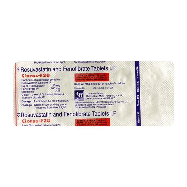 Buy CLORES F 20 Tablet 10's Online at Upto 25% OFF | Netmeds