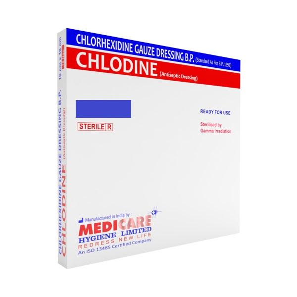 Buy Medica Chlodine Chlorhexidine Gauze Dressing 10 cm x 10 cm 1's ...