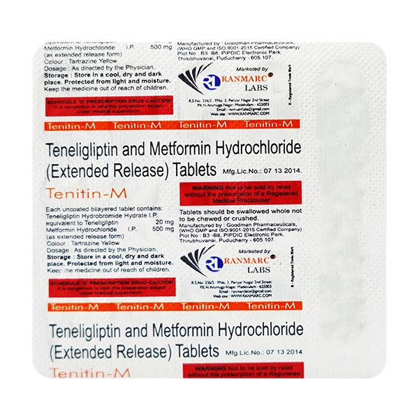 TENITIN M Tablet 15's : Price, Uses, Side Effects | Netmeds