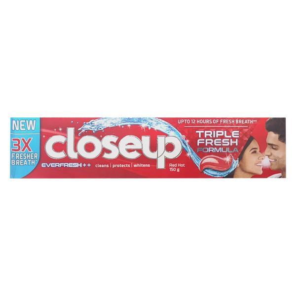 Buy Closeup Ever Fresh++ Triple Fresh Formula Red Hot ToothPaste 150 gm ...