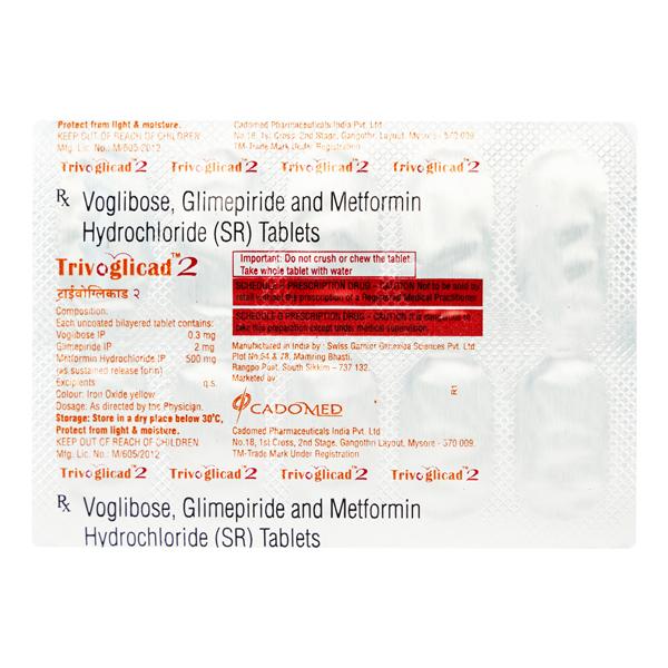 Buy Trivoglicad 2mg Tablet 10'S Online at Upto 25% OFF | Netmeds