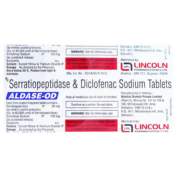 Aldase OD 100/30mg Tablet 10'S