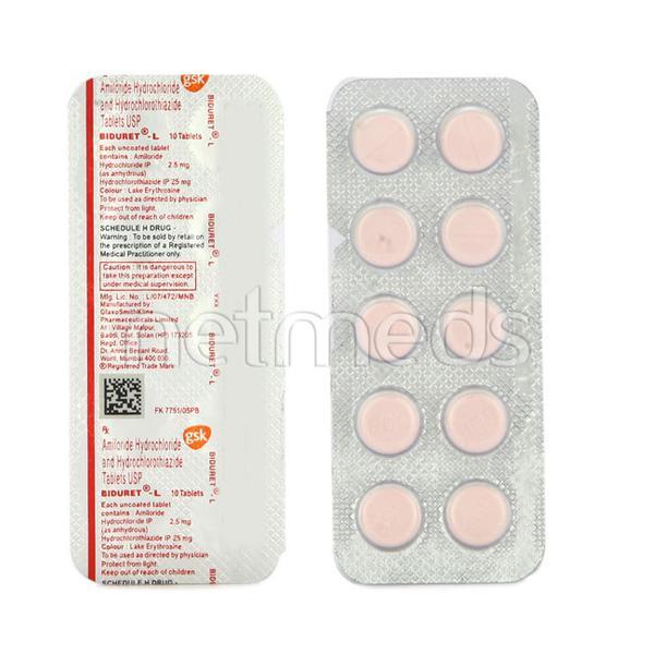 Biduret L 2.5/25mg Tablet 10'S