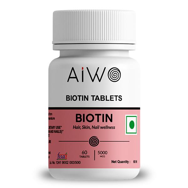 Aiwo Biotin 5000 mcg Tablet 60's