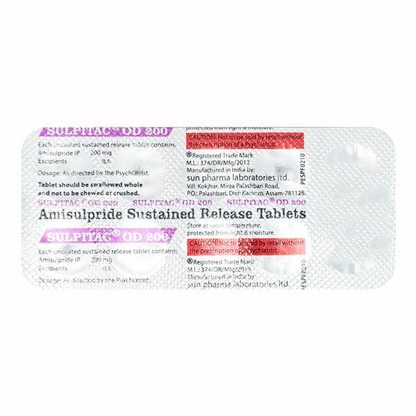 Buy Sulpitac OD 200mg Tablet 10'S Online at Upto 25% OFF | Netmeds