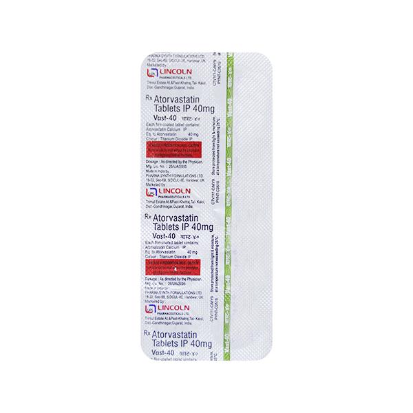 Vast 40mg Tablet 10'S
