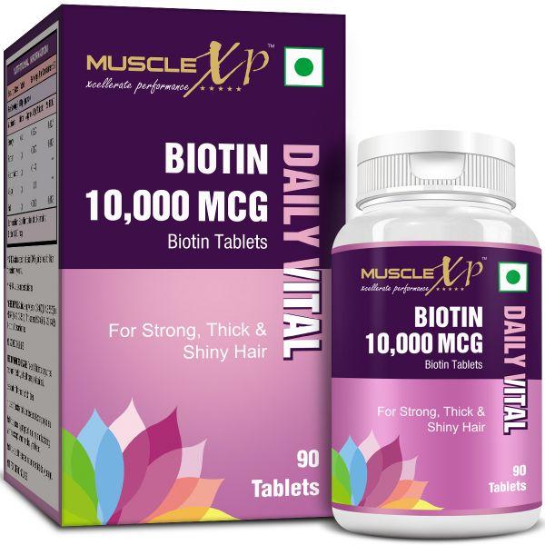 MuscleXP Biotin 10,000 MCG Daily Vital Tablet 90's Online at Best Price ...