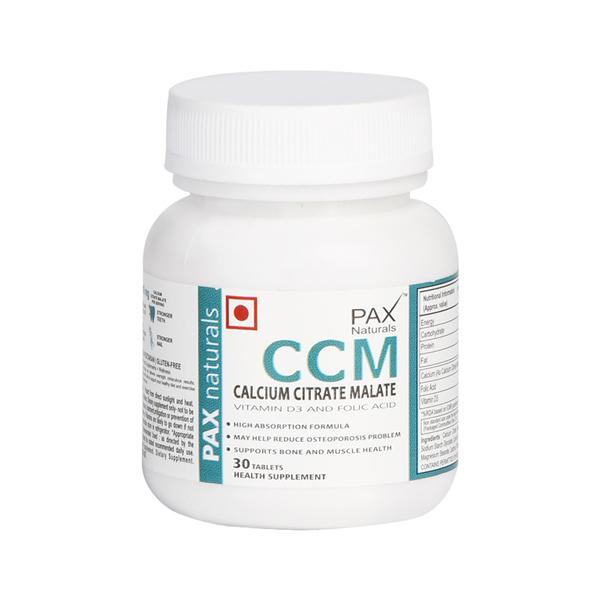 PAX Naturals CCM Calcium Citrate Malate 200 mg Tablet 30's Online at ...