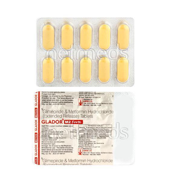 Buy Glador M2 Forte Tablet 10'S Online at Upto 25% OFF | Netmeds