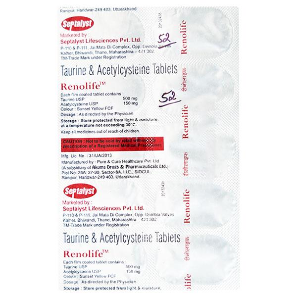 Buy Renolife Tablet 10'S Online at Upto 25% OFF | Netmeds