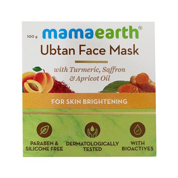 Buy Mamaearth Ubtan Face Mask - Turmeric, Saffron & Apricot Oil (100 gm ...