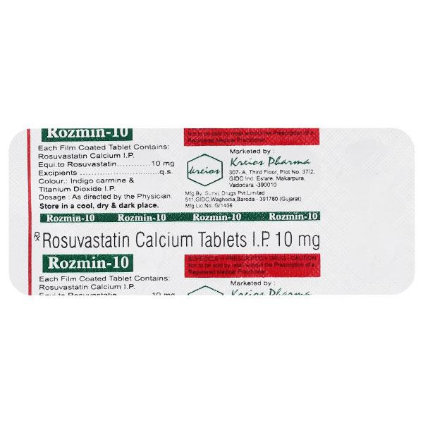 ROZMIN 10 Tablet 10's Price, Uses, Side effects, Substitutes | Netmeds