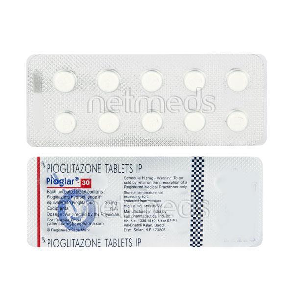 Pioglar 30mg Tablet 10'S