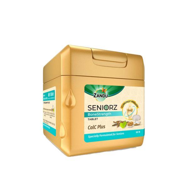 Buy Zandu Seniorz Bone Strength Calc Plus Tablet 60's Online at Best ...