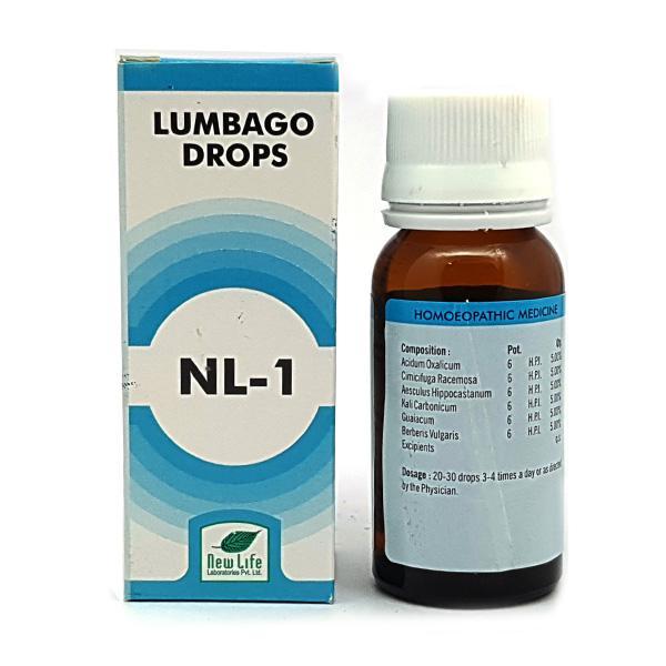 Buy New Life NL-1 Lumbago Drops 30 ml online at best price-Homeopathy