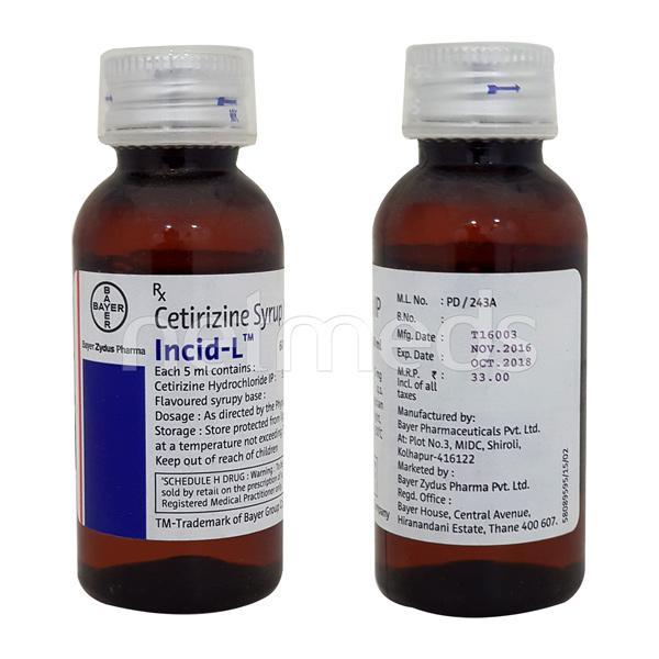 Buy Incid L Syrup 60ml Online at Upto 25% OFF | Netmeds