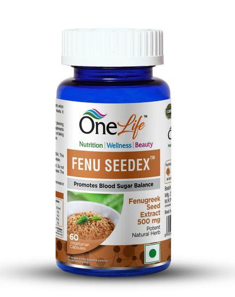 Onelife Fenu Seedex (Promotes Blood Sugar Balance) 500 mg Vegetarian ...