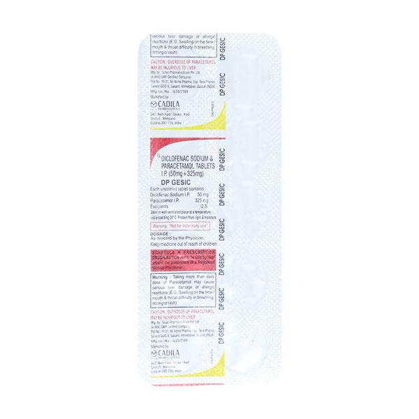 DP Gesic Tablet 10'S Price, Uses, Side effects, Substitutes | Netmeds