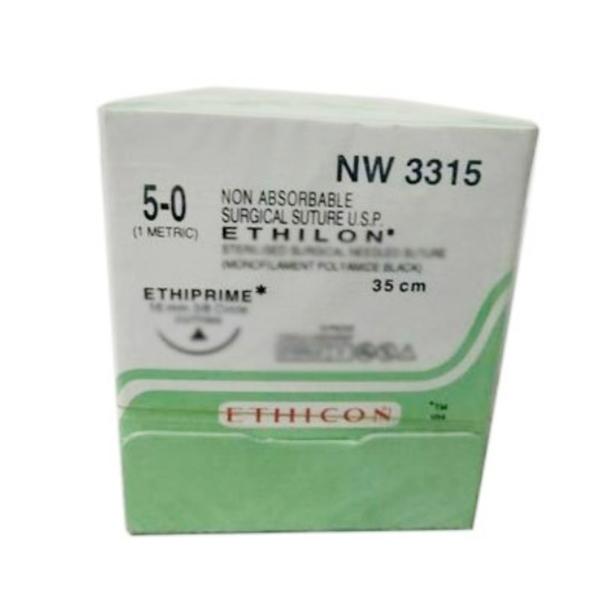 Johnson & Johnson Ethicon Ethilon Non Absorbable Surgical Suture (5-0 ...