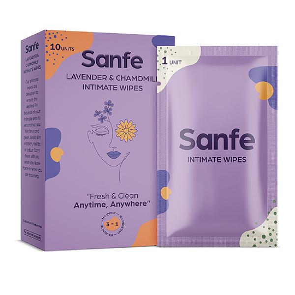 Sanfe Intimate Wipes - Lavendar & Chamomile 10's Online at Best Price ...