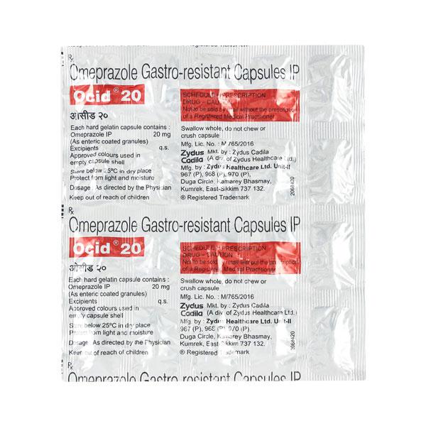 Ocid 20mg Capsule 15'S : Uses, Side Effects, Price | Netmeds