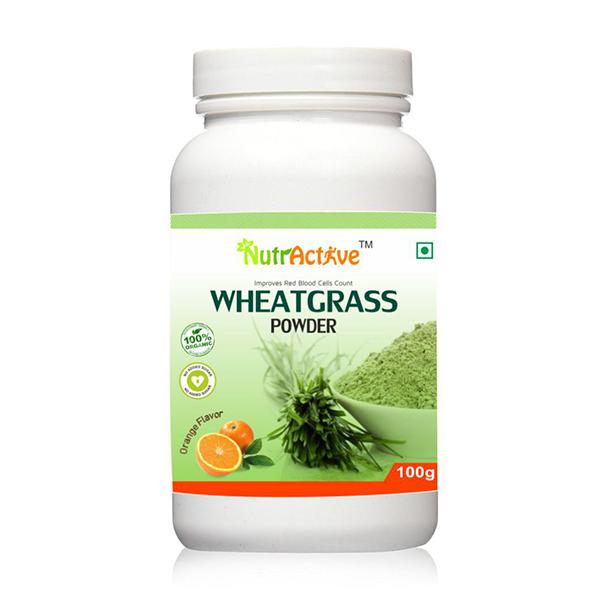 NutrActive Wheatgrass Powder - Orange Flavour 100 gm