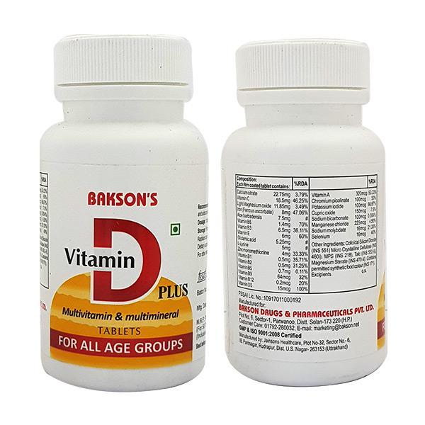 Buy Bakson's Vitamin D Plus Capsule 50's Online at Discounted Price ...