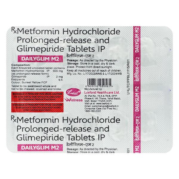 Buy DAILYGLIM M2 Tablet 10's Online at Upto 25% OFF | Netmeds