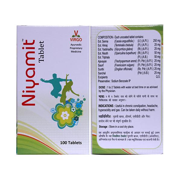 Buy Virgo Niyamit Tablet 100's Online at Best Price - Speciality Medicines