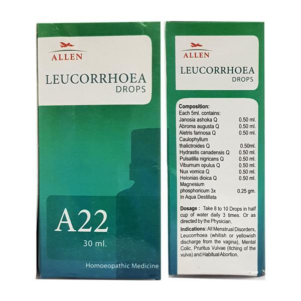 Allen A22 Leucorrhoea Drops 30 ml online at best price-Homeopathy