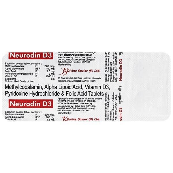 NEURODIN D3 Tablet 10's Price, Uses, Side effects, Substitutes | Netmeds