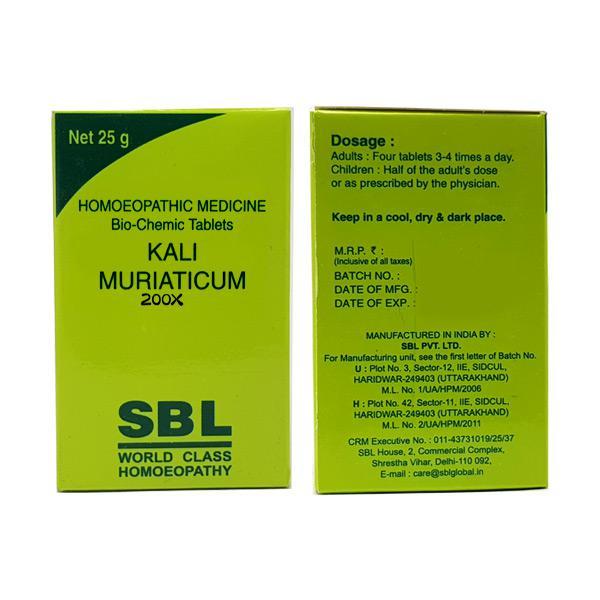 Buy SBL Kali Muriaticum 200X Tablet 25 gm Online at Discounted Price ...