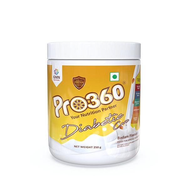 Buy Pro360 Diabetic Nutritional Powder - Real Badam Flavour 250 gm Online at Discounted Price ...