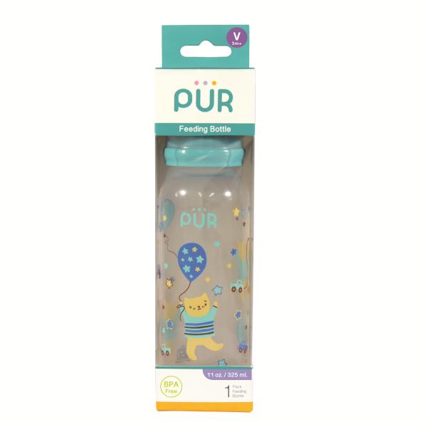 Pur Feeding Bottle - Blue 325 ml