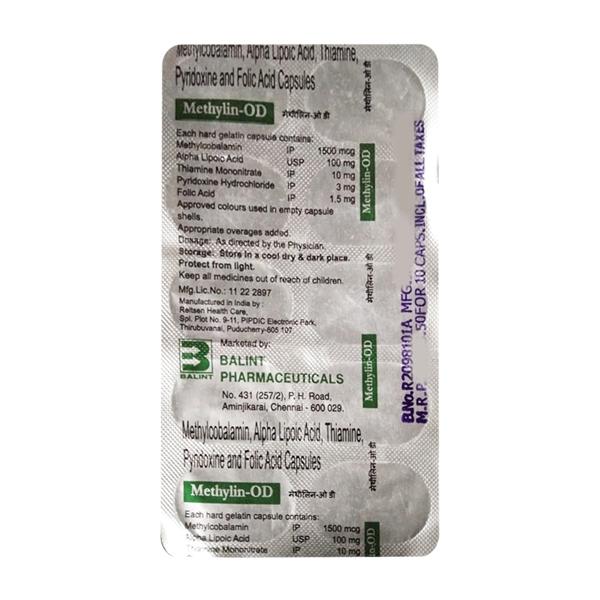 Methylin Od Capsule 10's Price, Uses, Side effects, Substitutes | Netmeds