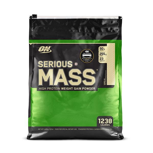 Buy Optimum Nutrition (ON) Serious Mass Powder - Vanilla Flavour 12 lb ...
