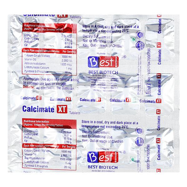 Buy CALCIMATE XT Tablet 15's Online at Upto 25% OFF | Netmeds