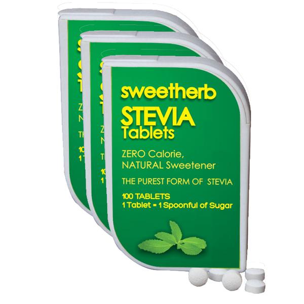 Sweetherb Stevia Sugarfree Tablet (Pack of 3 x 100's)