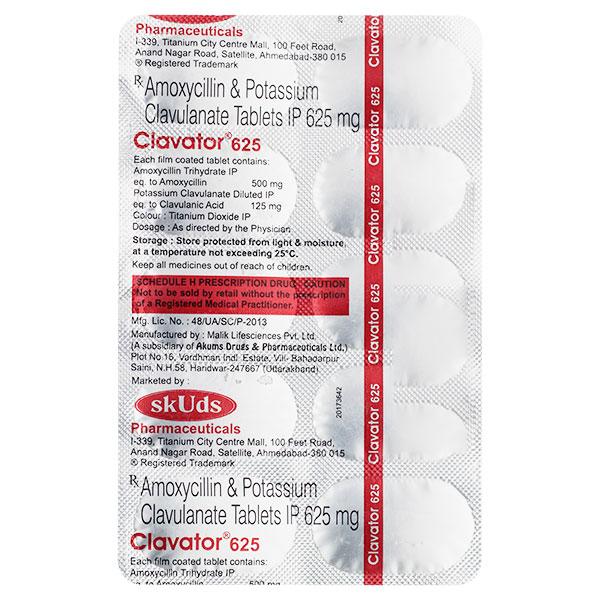 CLAVATOR 625 Tablet 10's