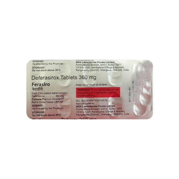 Buy FERASIRO 360 Tablet 10's Online at Upto 25% OFF | Netmeds